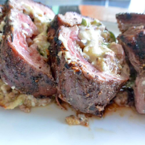 Grilled Steak Stuffed with Blue Cheese - Belly Laugh Living
