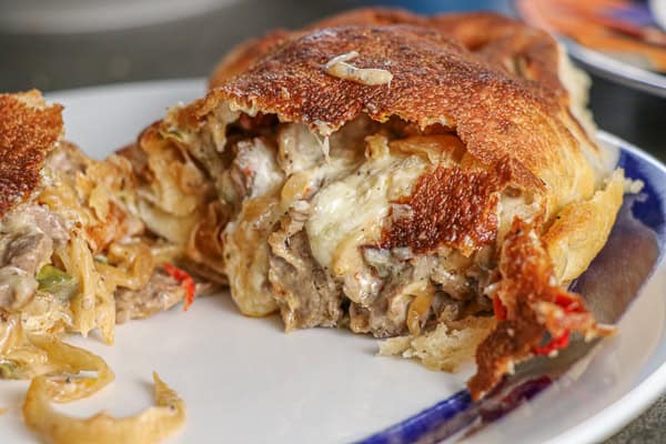 Making a Delicious Philly Cheesesteak Calzone with Air Fryer - Belly ...