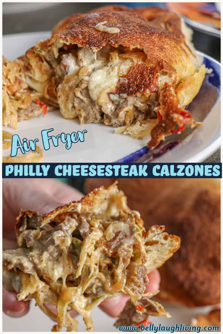 Making a Delicious Philly Cheesesteak Calzone with Air Fryer - Belly ...