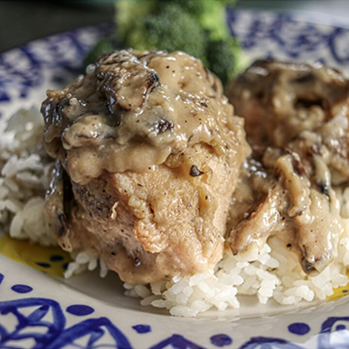 Creamy Mushroom Sherry Chicken - Belly Laugh Living