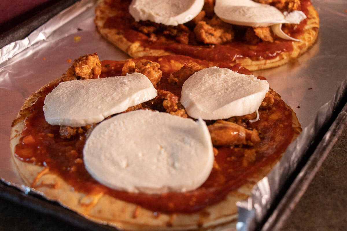 Homemade Cheese Sausage Pizza with Cherry Peppers